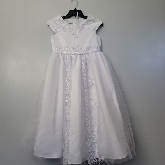 Communion Dresses Bonnie And Jean Dresses Bonnie Jean Mikado cascade ...